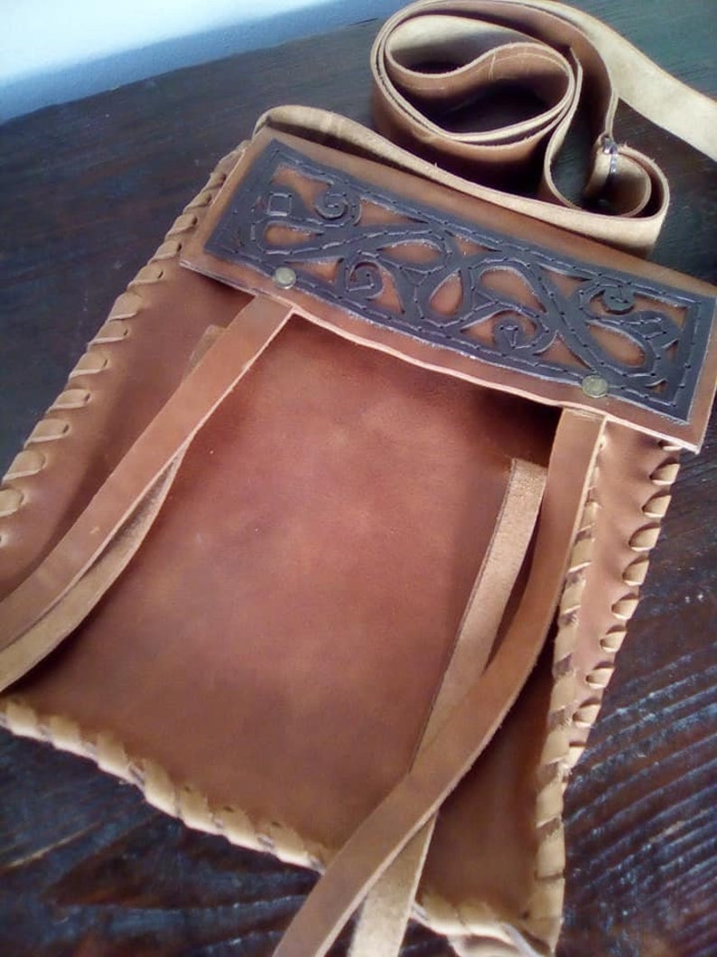 Celtic Leather Bag | Etsy
