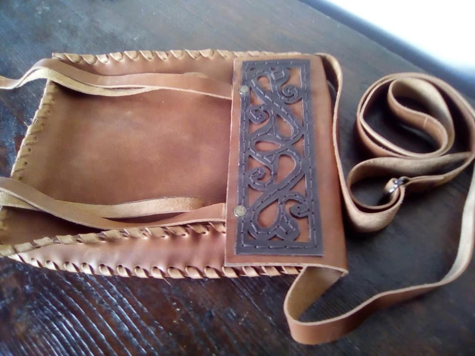 Celtic Leather Bag | Etsy