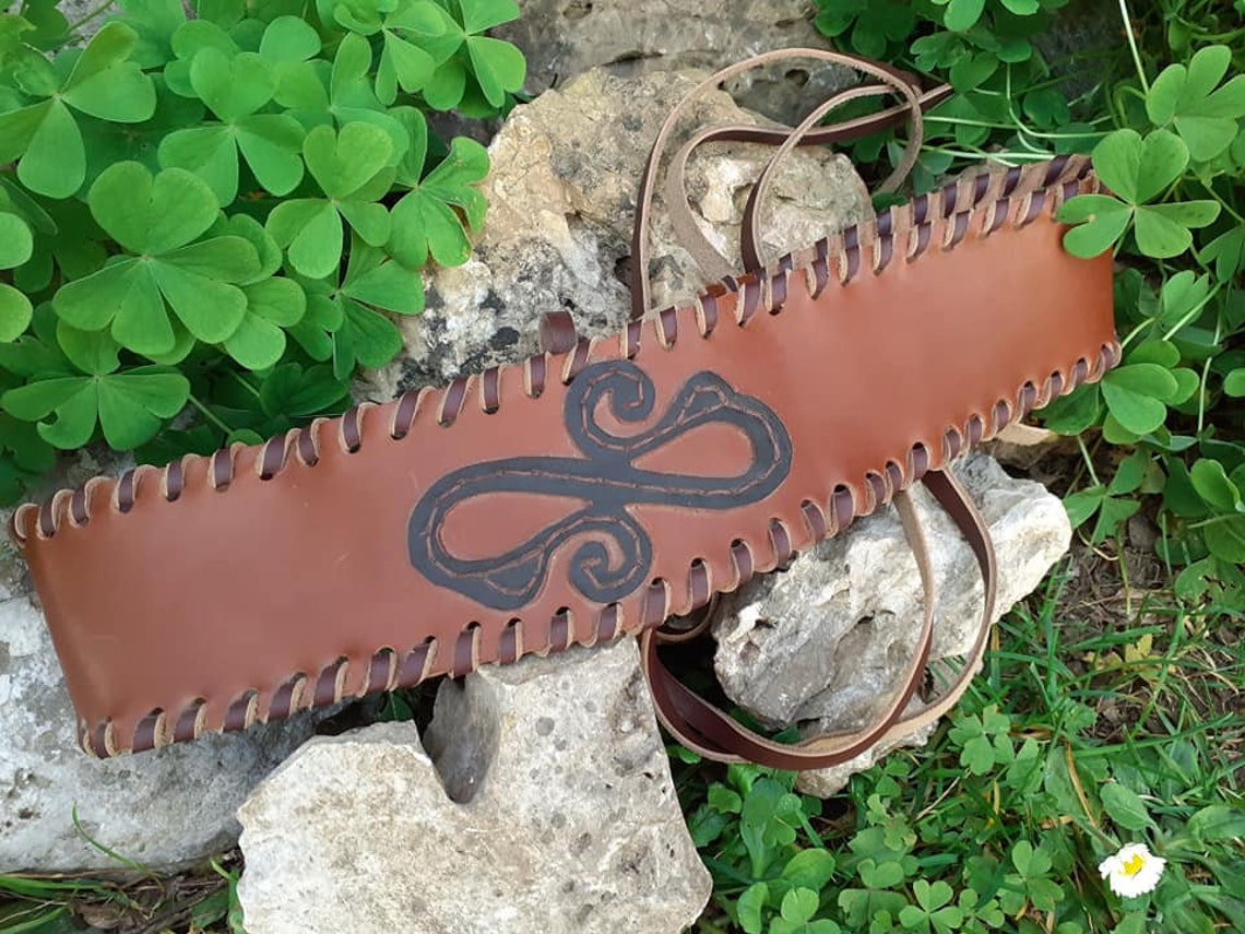 Leather Belt With Celtic Knot Decoration - Etsy