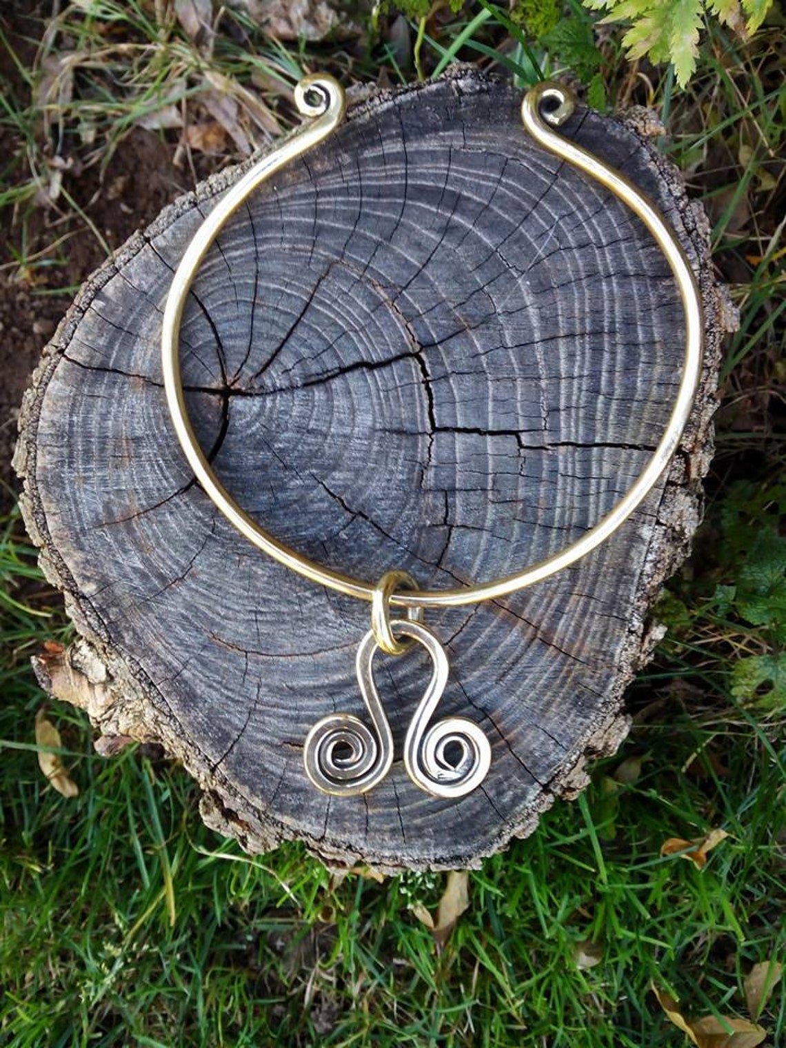 Brass Torque Necklace - Etsy