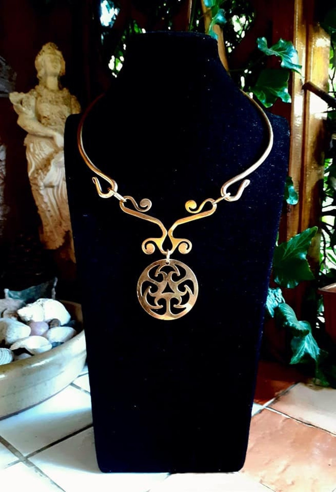 Brass Torque Necklace - Etsy