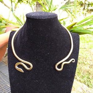 SNAKE TORQUE- Brass - Etsy