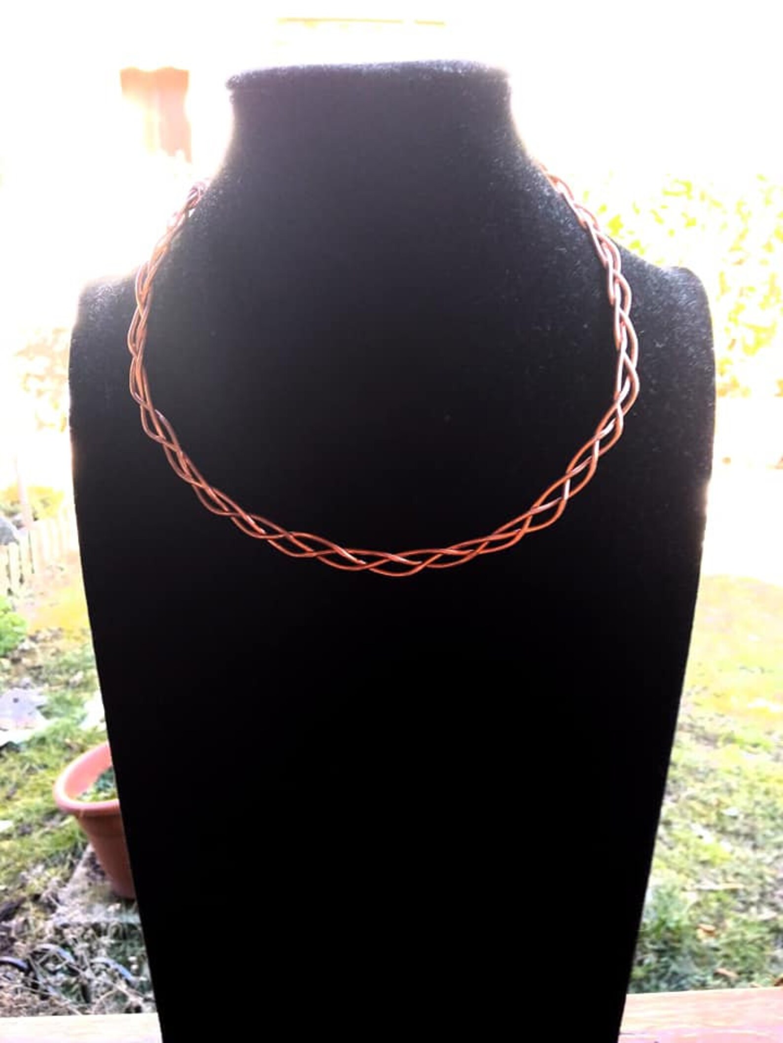 Celtic Copper Braided Necklace - Etsy