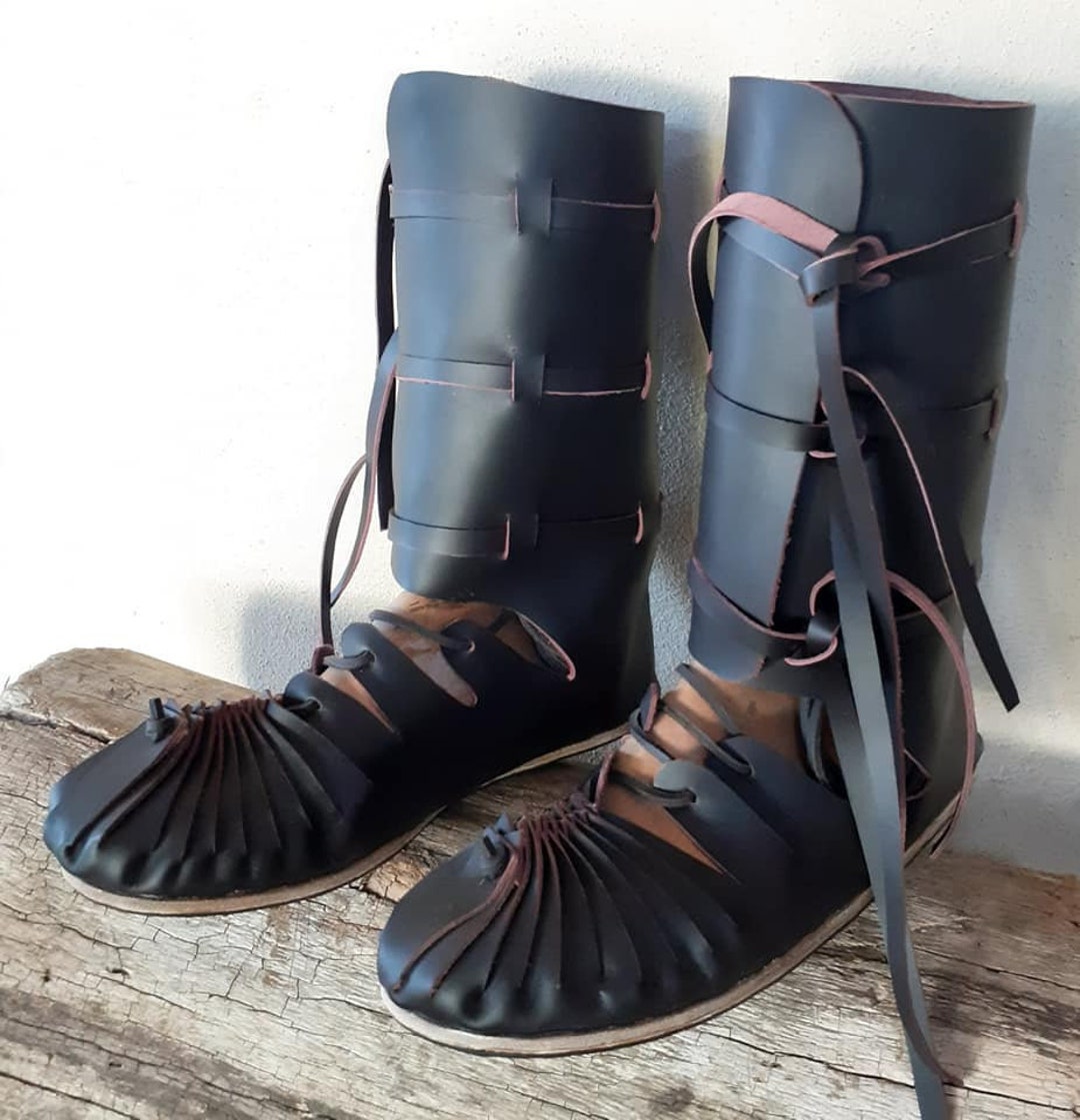 Leather Celtic Shoes Higt 28cm - Etsy