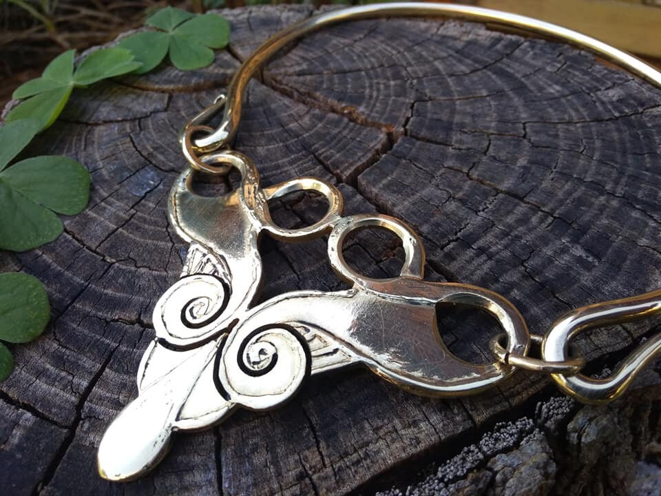 Brass Torque Necklace | Etsy