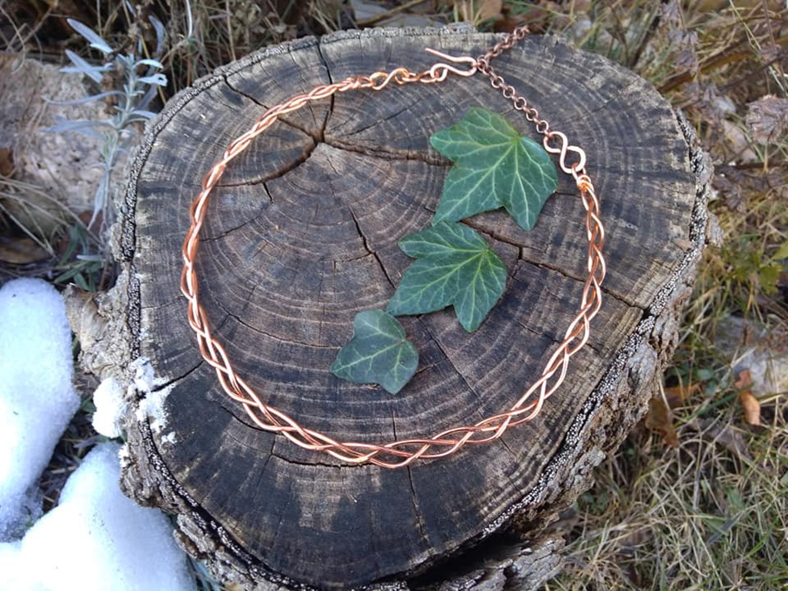 Celtic Copper Braided Necklace - Etsy