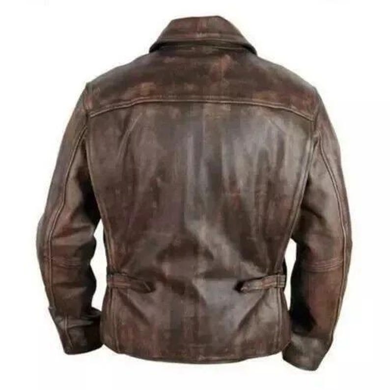 Men's Distressed Brown Indiana Jones Jacket Harrison Ford Raiders Real ...