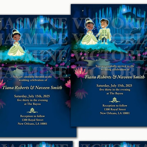 Princess and the Frog Wedding Invitation Set | Etsy