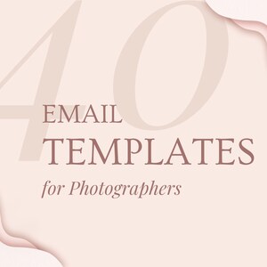 Pre Written Professional Email Templates for Photographers, Wedding ...
