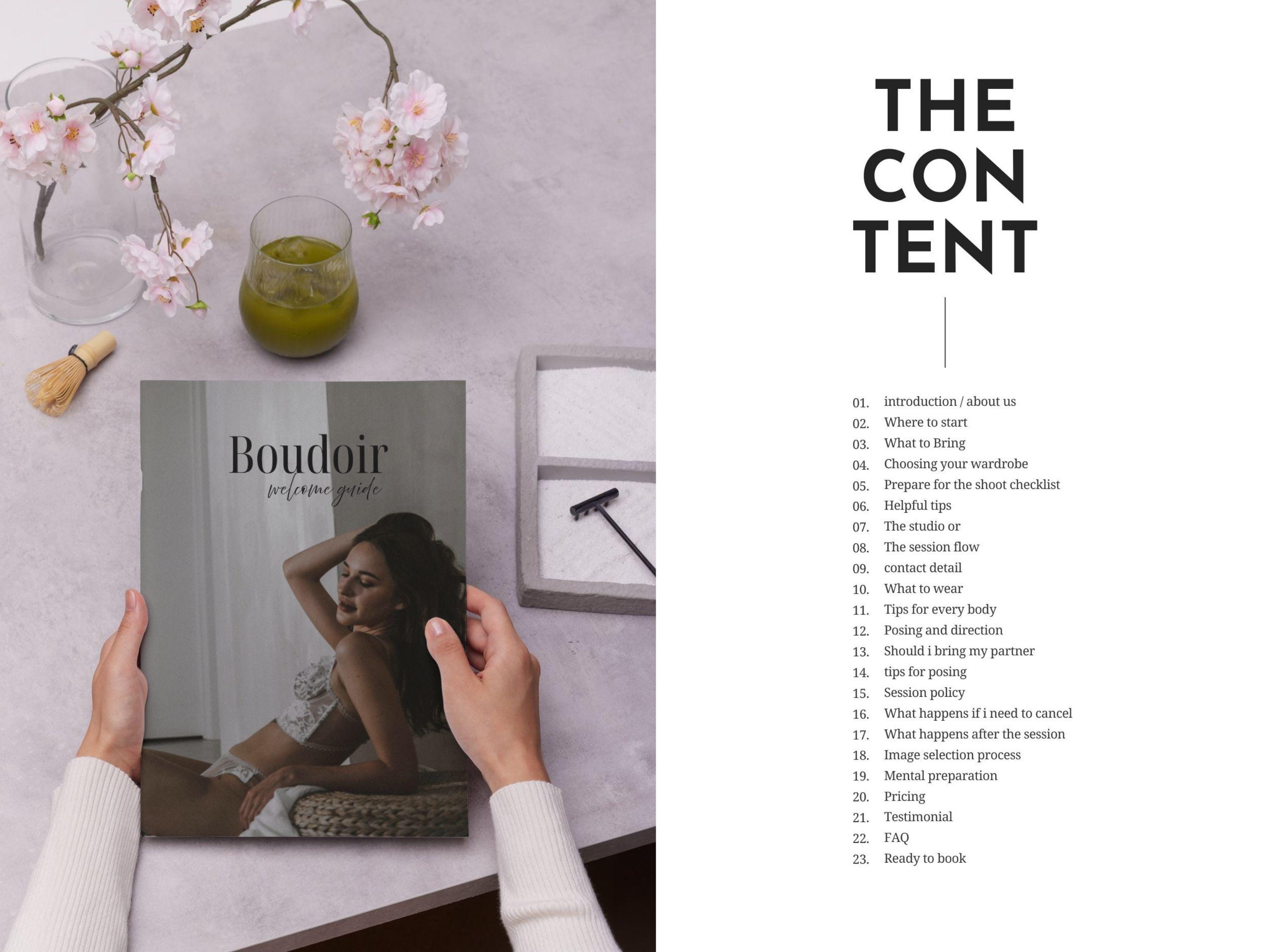 Editable Pre Written Boudoir Session Guide, Canva Template Boudoir ...
