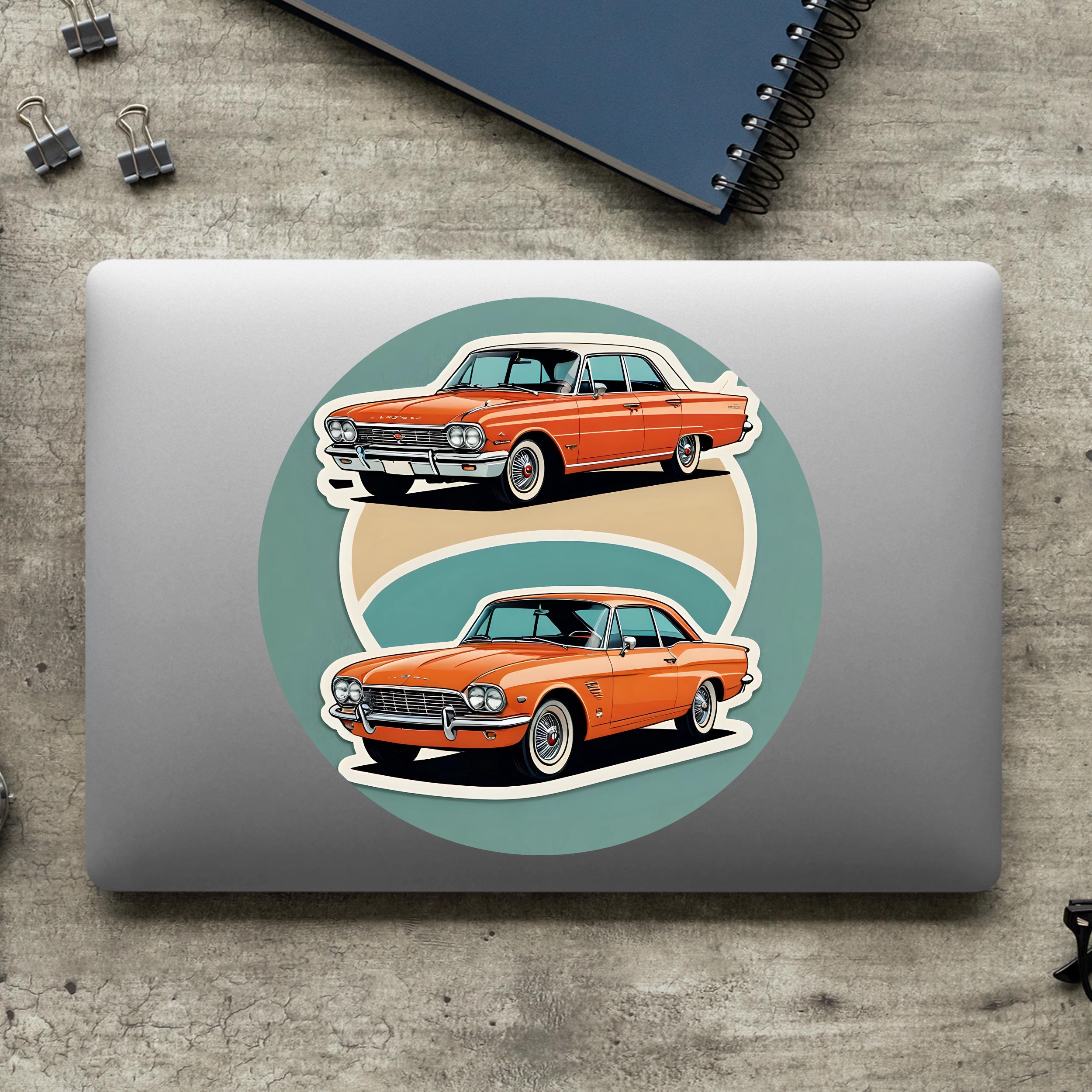Retro Car Sticker Pack - 10 Printable Pngs - Classic Auto Decals ...
