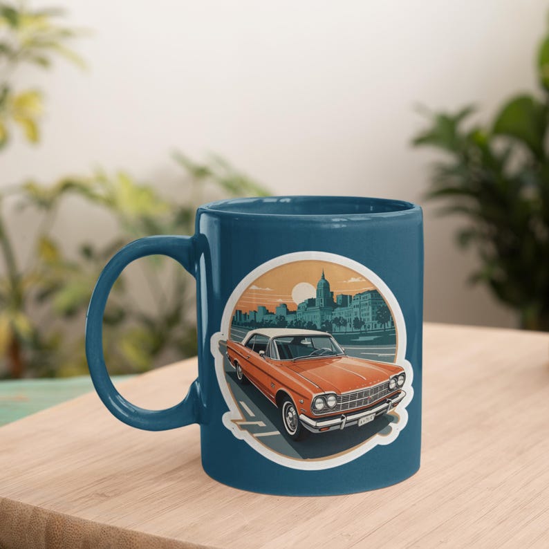 Vintage Retro Car Sticker Set - 10 Digital Stickers - Printable PNG ...