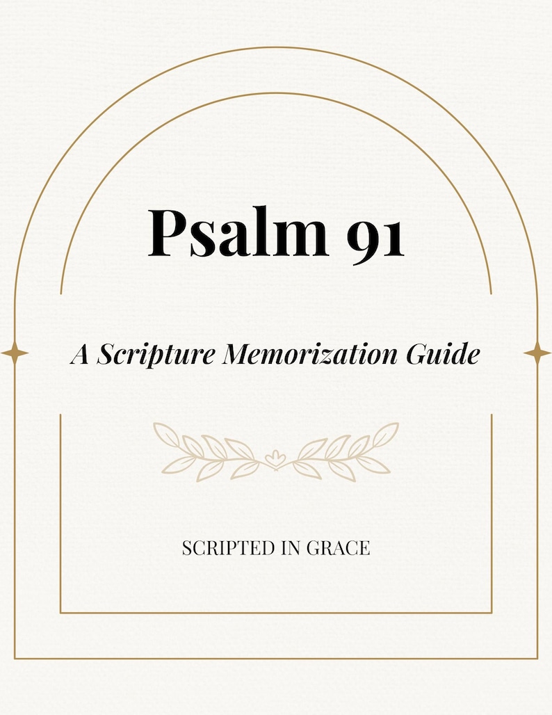 Psalm 91 Scripture Memory Cards / Bible Verse Memorization / Christian ...