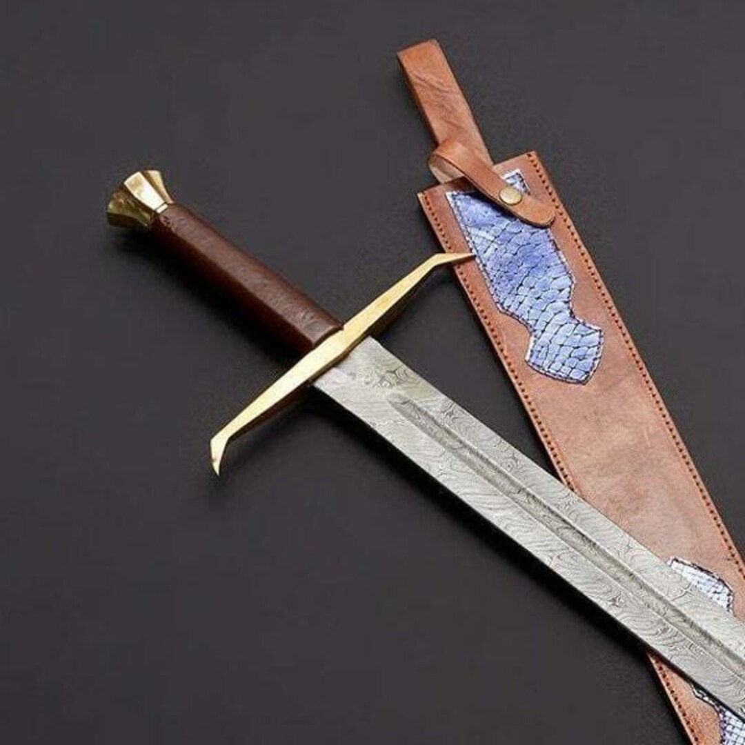 Real Damascus Steel Sword, Viking Swords, Fantasy Swords, Full Tang ...