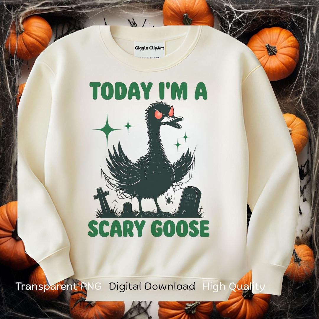 Scary Halloween Goose PNG Digital Download - Cute Halloween Image ...
