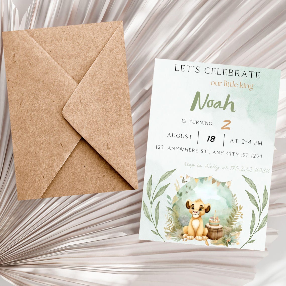 Lion King Invitation, Lion King Birthday Invitation, Lion King Party ...