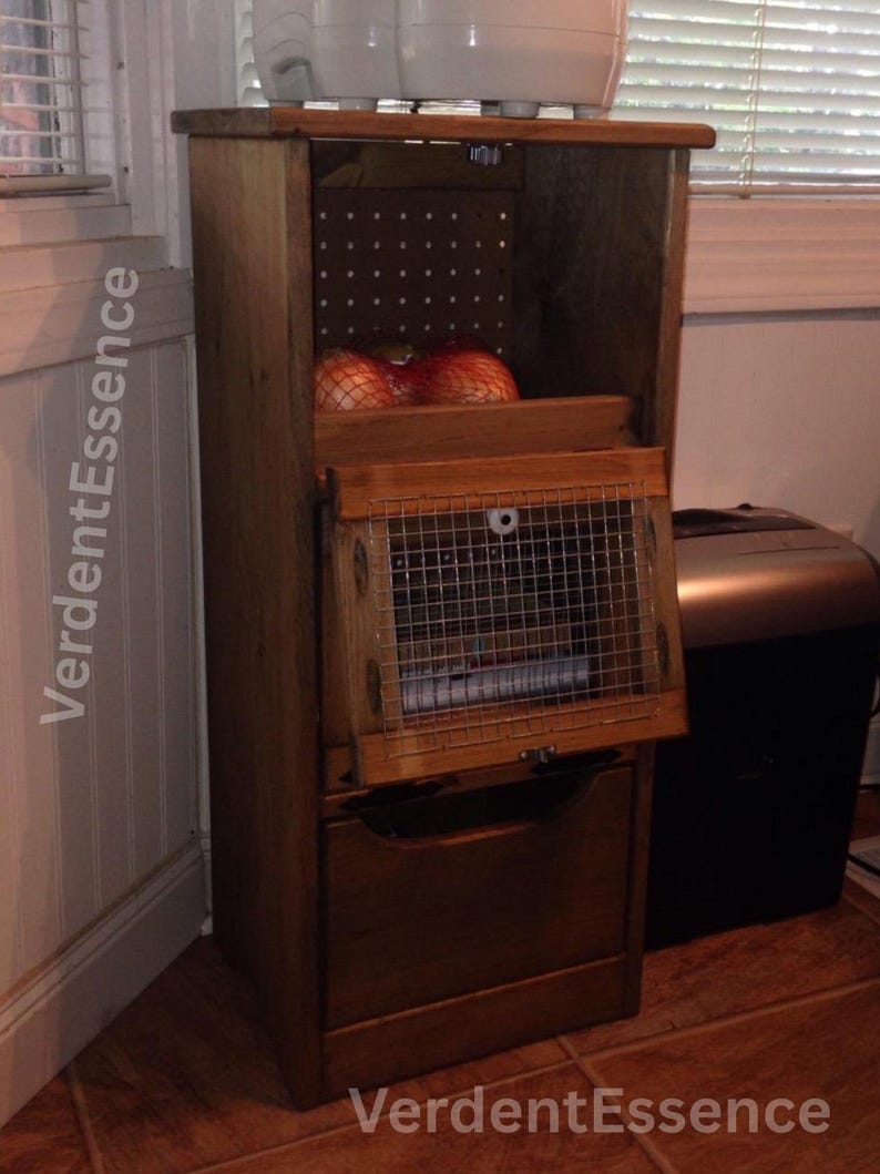Wooden Potato Onion Storage for Kitchen | Vegetable Bin | Vegetable ...