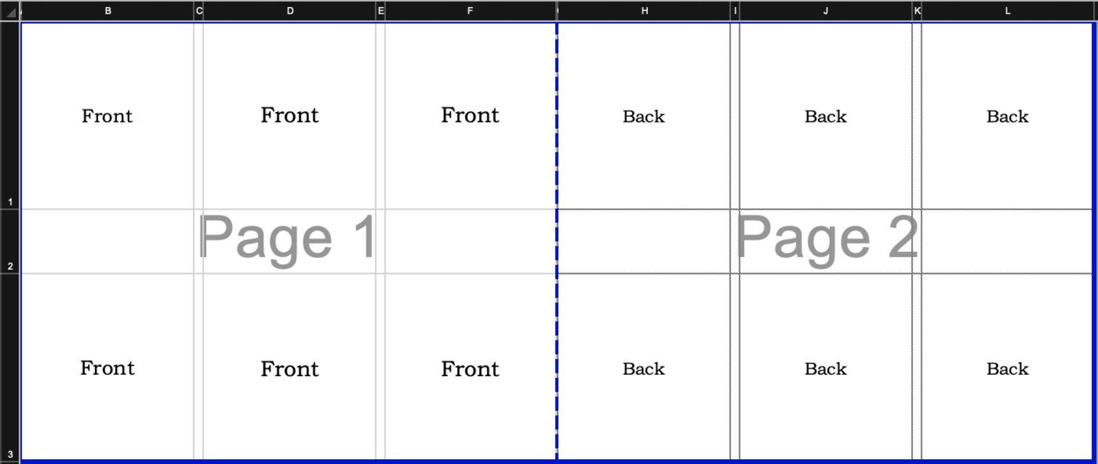 Flashcard Template - Excel - Etsy