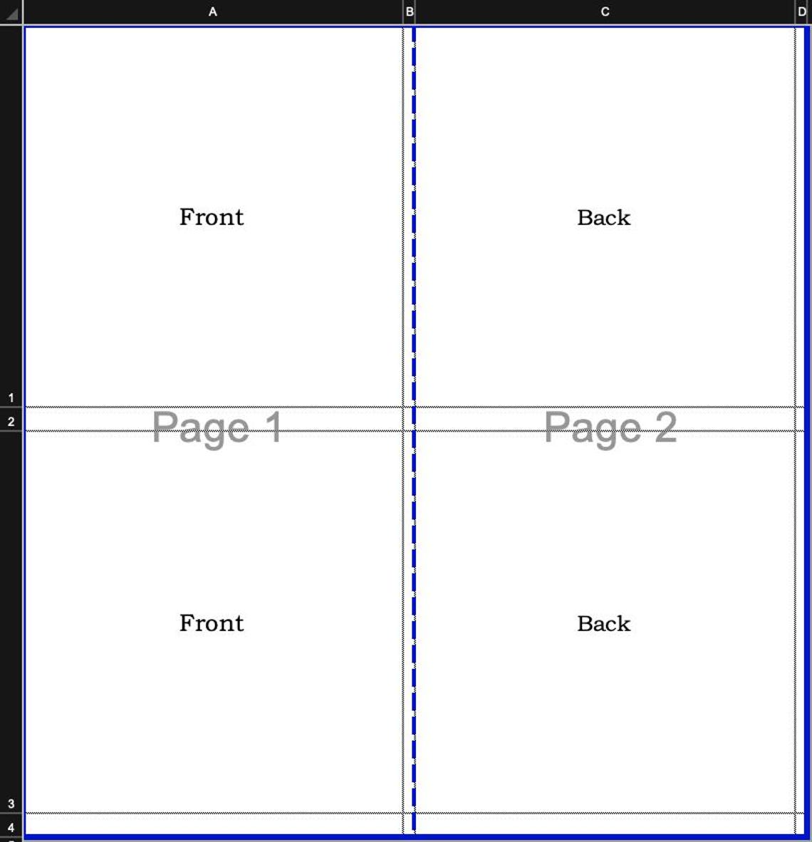 Flashcard Template - Excel - Etsy