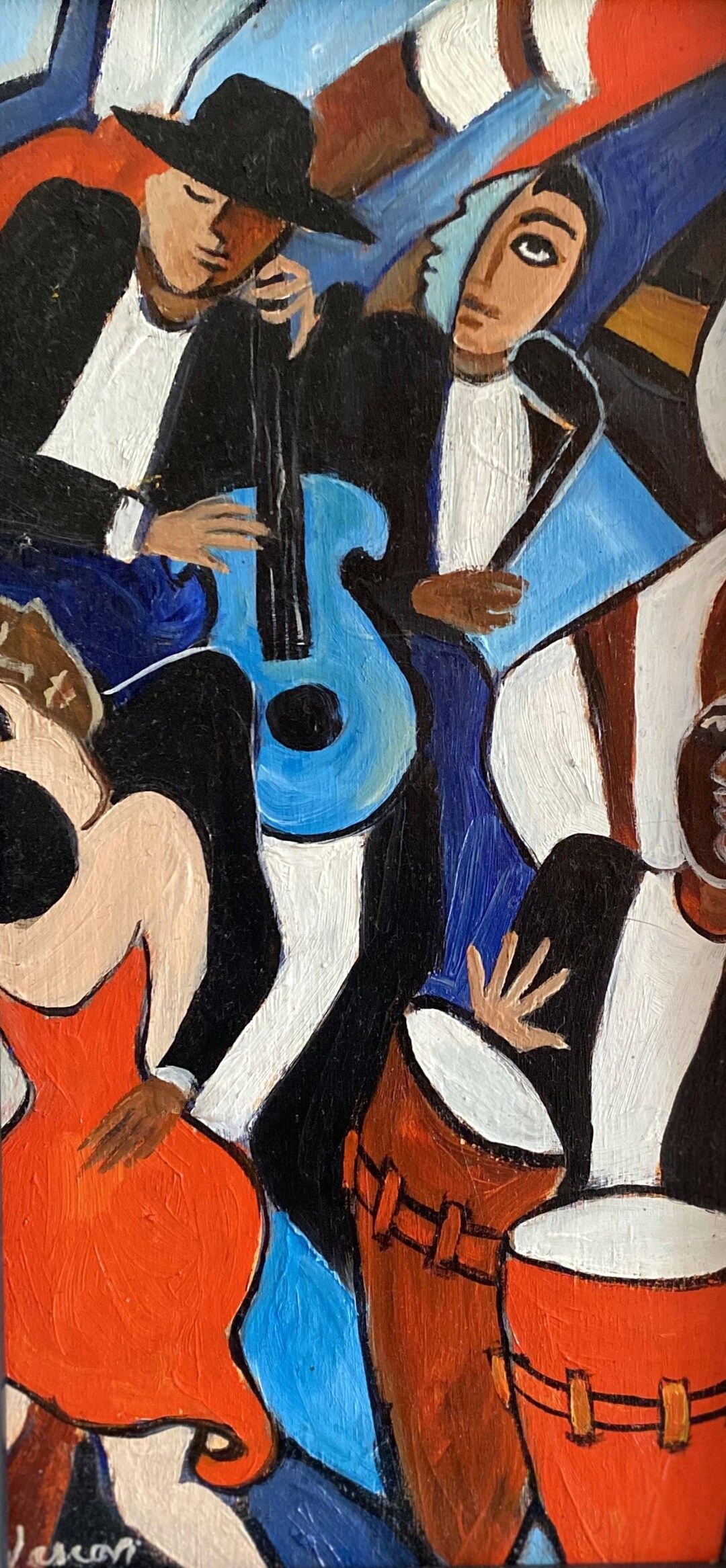 Salsa Jazz, an Original Small Oil Painting of Salsa Dancers and ...