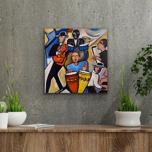 Latin Rhythms My Original Oil Painting of Latino Jazz Musicians and ...