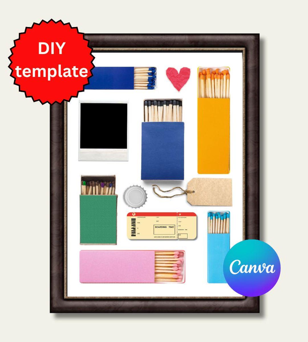 Blank Matchbox Template Instant Downloadable Personalized Boyfriend ...