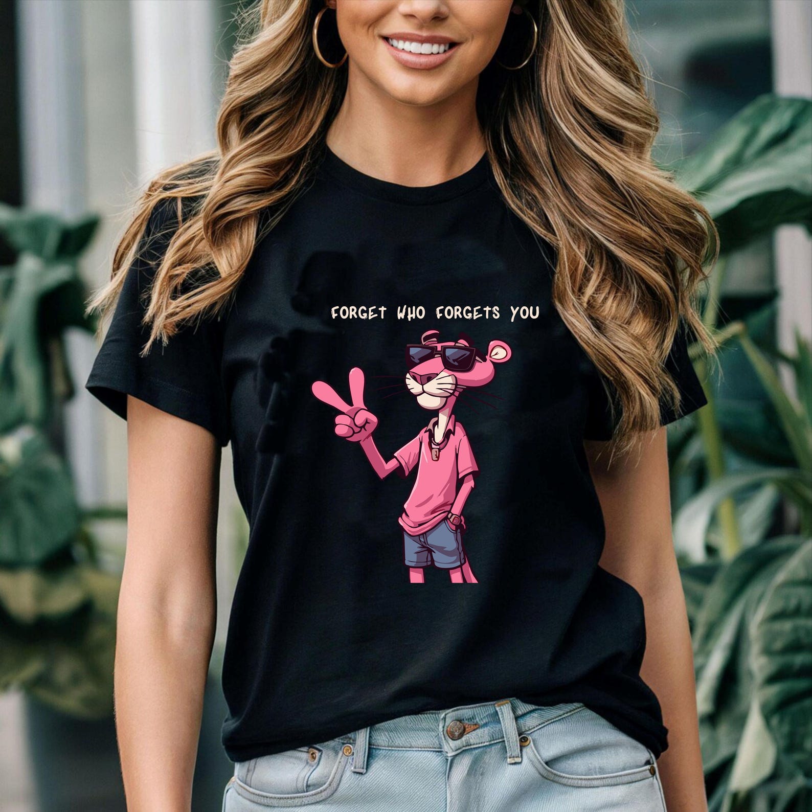 Pink Panther PNG Digital Download, Forget Who Forget for You Design ...