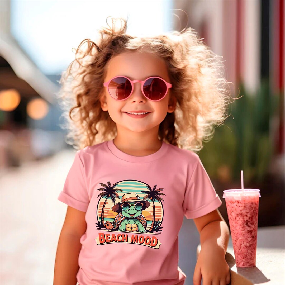 Beach Mood Turtle PNG Retro Summer Sublimation Design, Tropical Sea ...