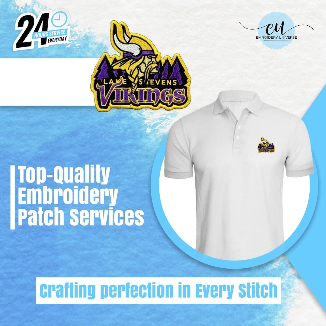 Écussons logo brodés personnalisés, Thermocollant, Velcro, Cuir - Etsy ...