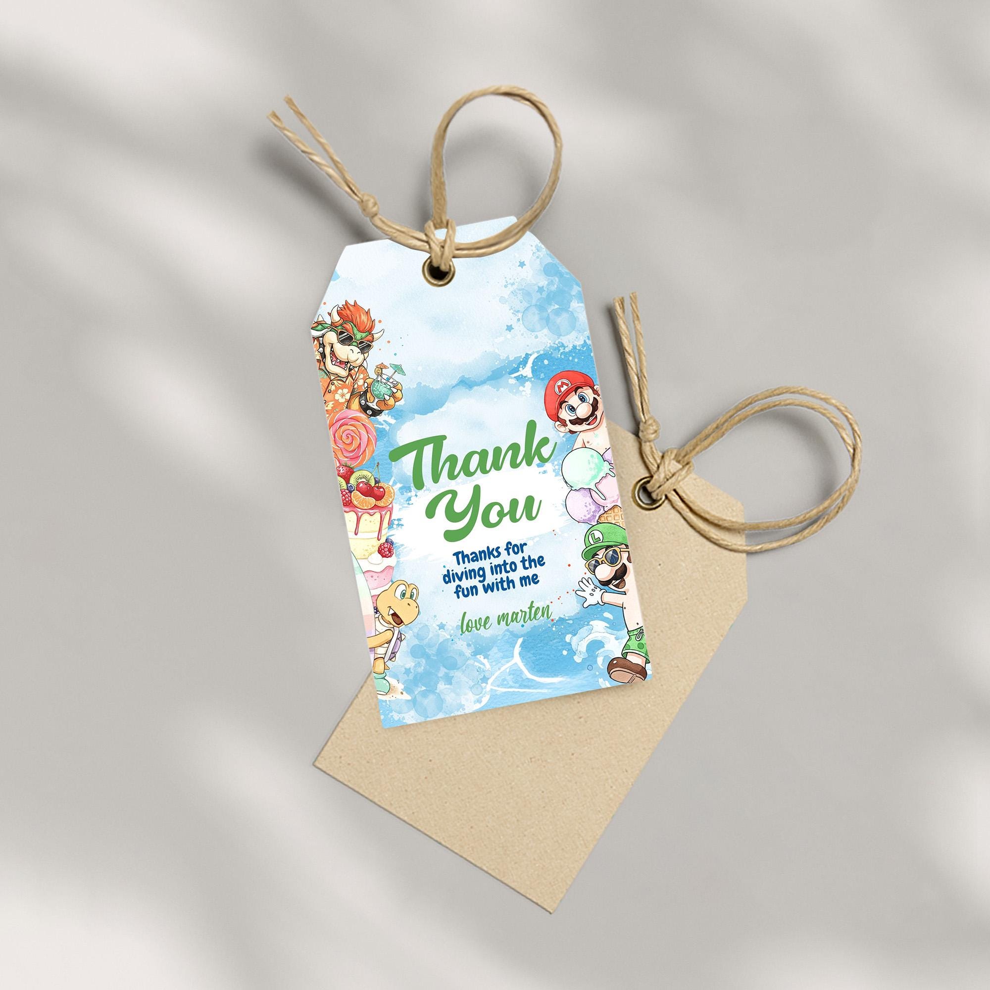 Super Mario Pool Party Invitation: Editable Birthday Canva Template ...