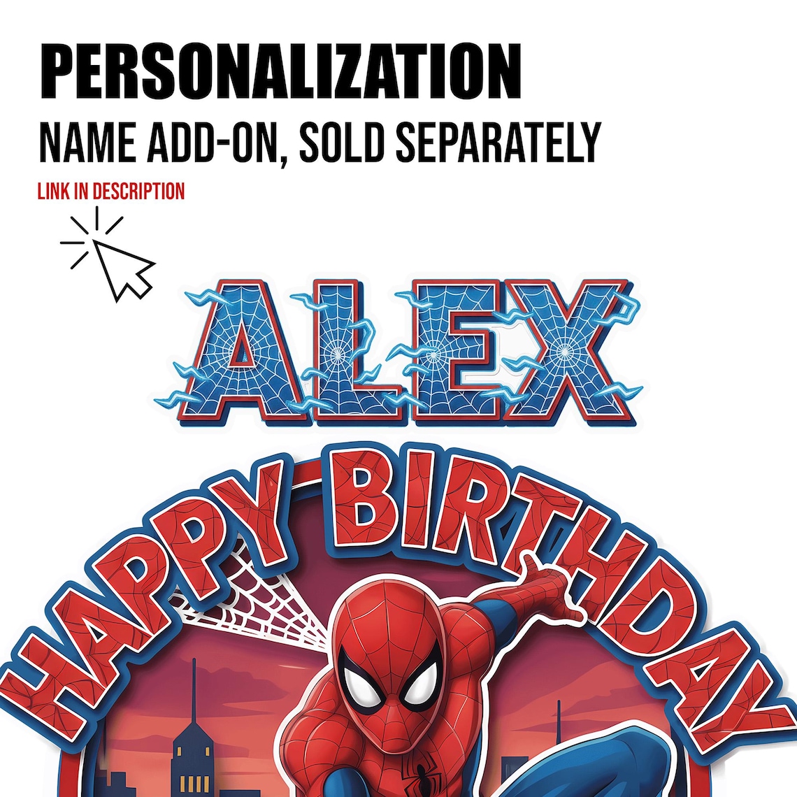 Printable Spiderman Cake Topper (digital Download – PNG File) - Spider ...