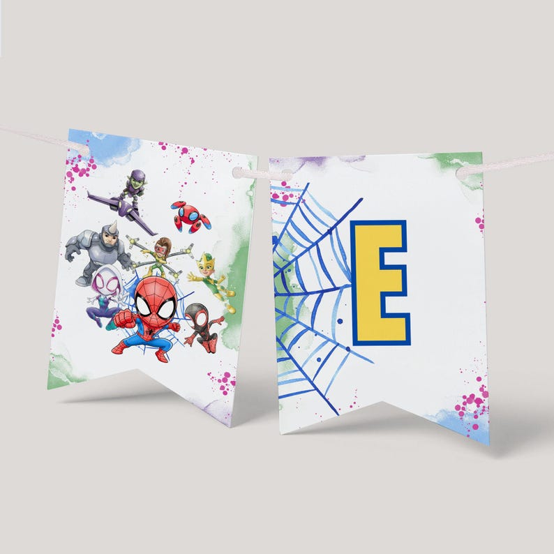 Spidey and His Amazing Friends Happy Birthday Banner, Printable ...