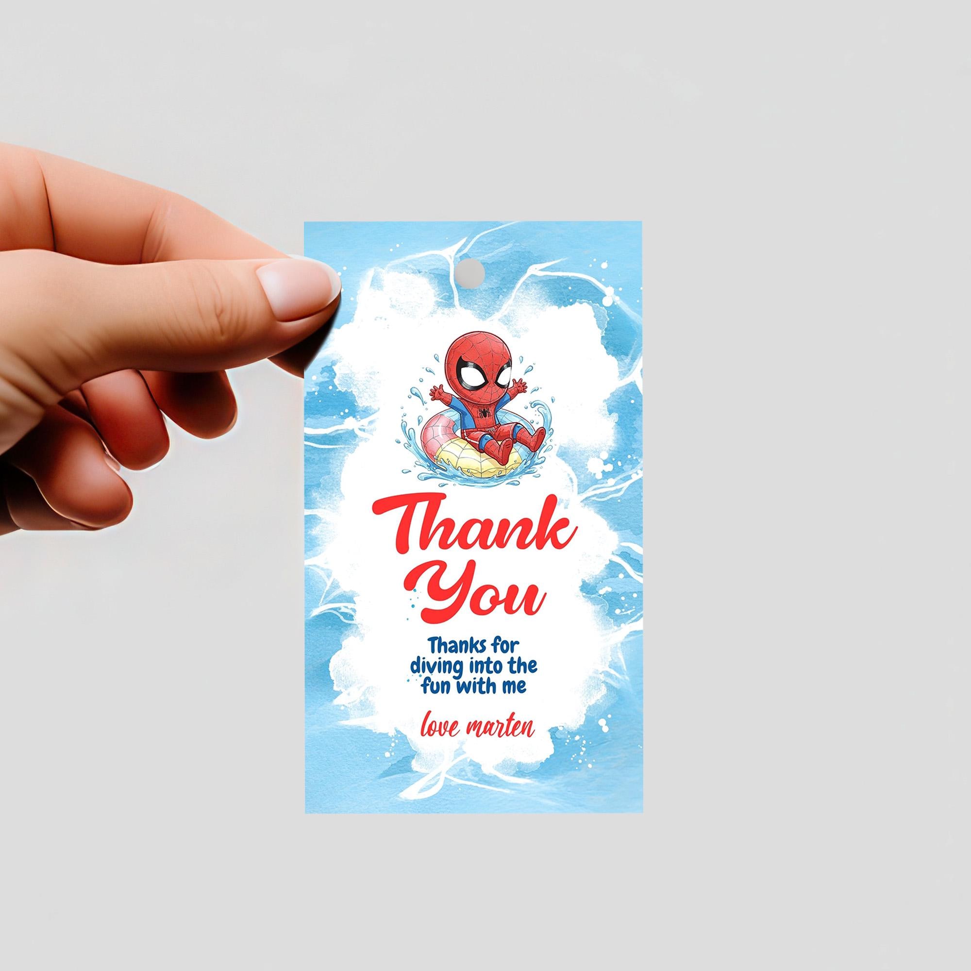 Spider-man Pool Party Invitation: Superhero Birthday Template (digital ...