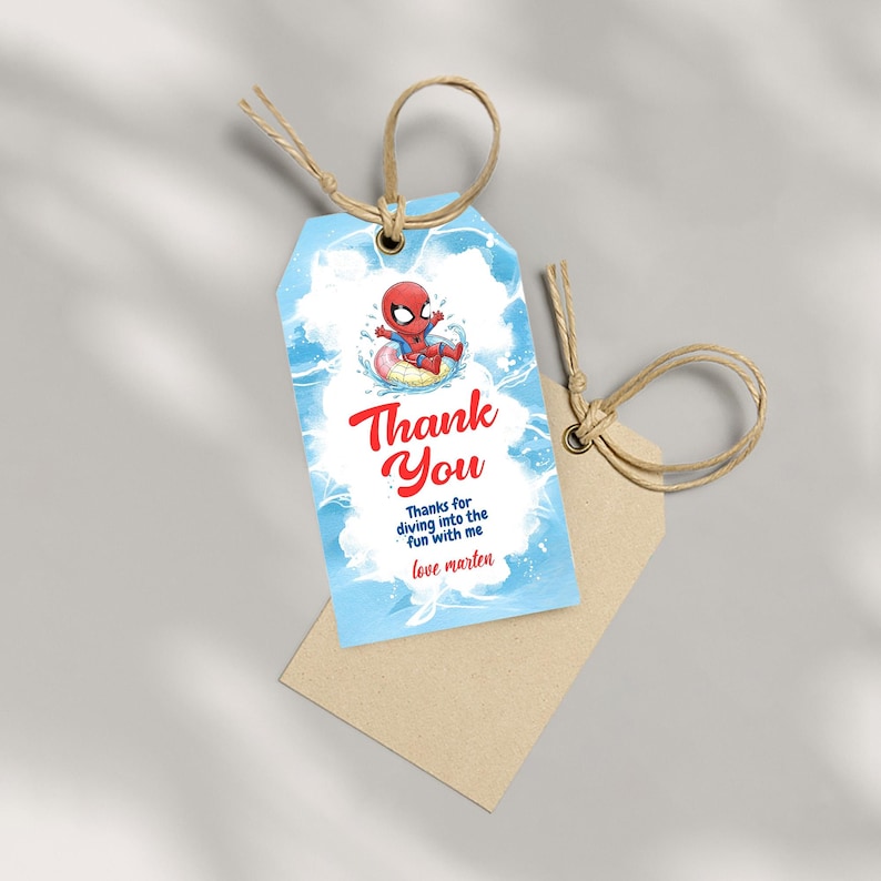 Spider-man Pool Party Invitation: Superhero Birthday Template (digital ...