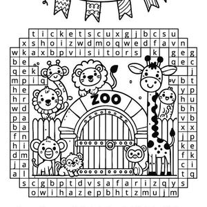 Printable Kids Activity Book – Word Search & Coloring Pages for Ages 4 ...