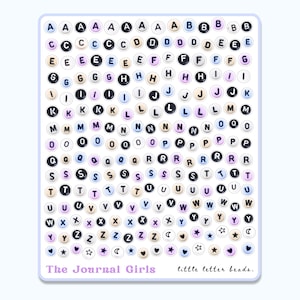 Alphabet Bead Stickers • Letter Stickers for Junk Journaling ...