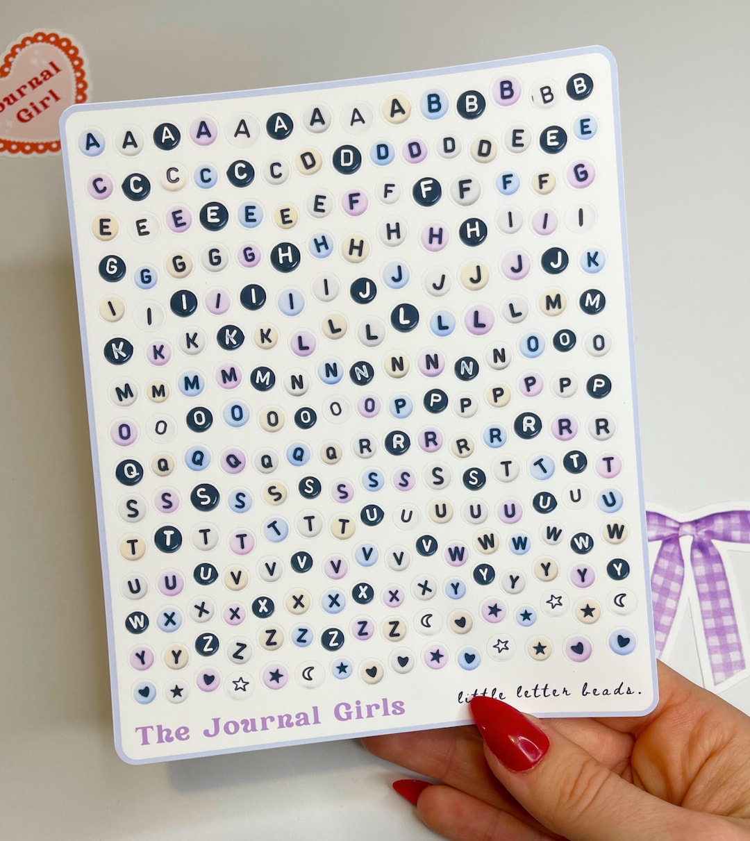 Alphabet Bead Stickers • Letter Stickers for Junk Journaling ...