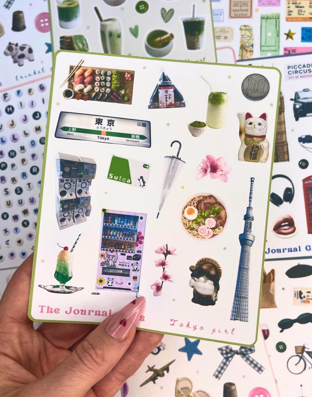 Tokyo Girl Sticker Sheet: Japan Travel Scrapbook Stickers - Etsy