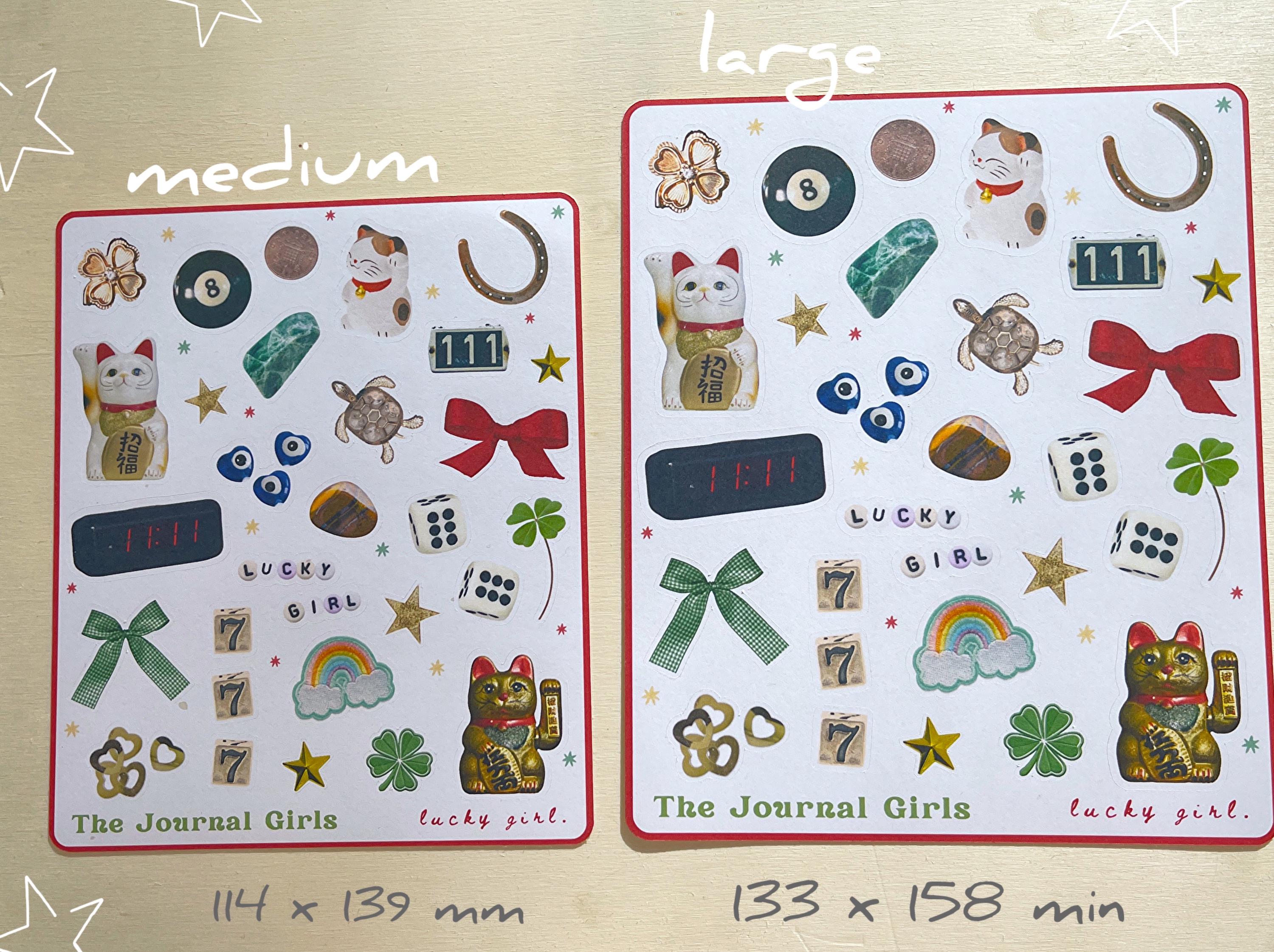 Lucky Girl Stickers • Aesthetic Lucky Charms and Trinkets Sticker Sheet ...