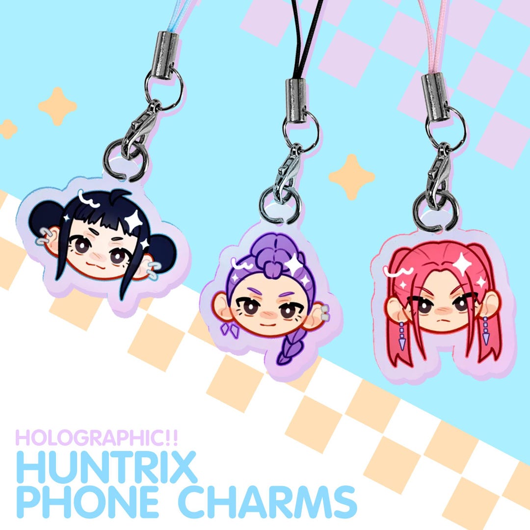 Huntrix Holographic Phone Charms - Etsy