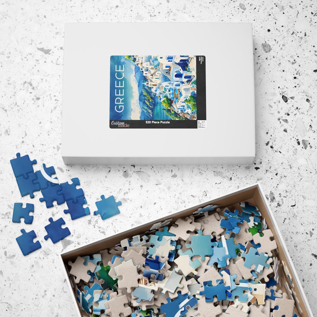 Greece Scenery Puzzle - Relaxing Family Game, Perfect for Travel Lovers ...