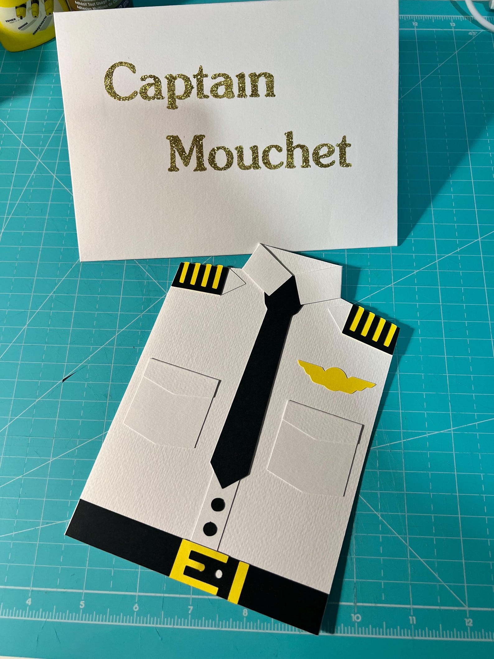 Handmade Pilot Uniform Card for Aviation Enthusiasts, Unique Pilot ...