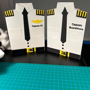 Handmade Pilot Uniform Card for Aviation Enthusiasts, Unique Pilot ...