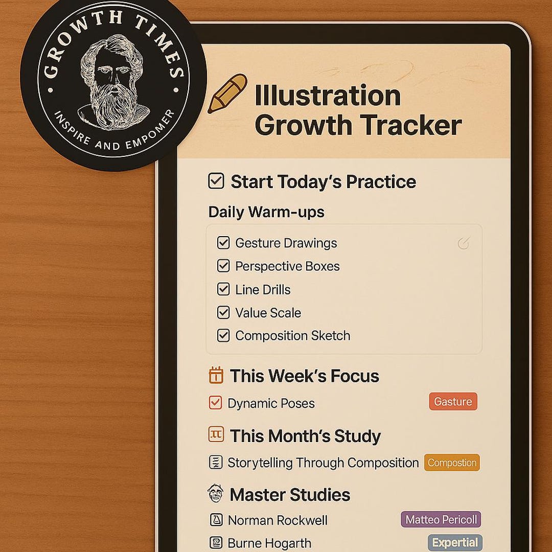 Notion Illustration Tracker | Artist Growth Template | 2-year Drawing ...