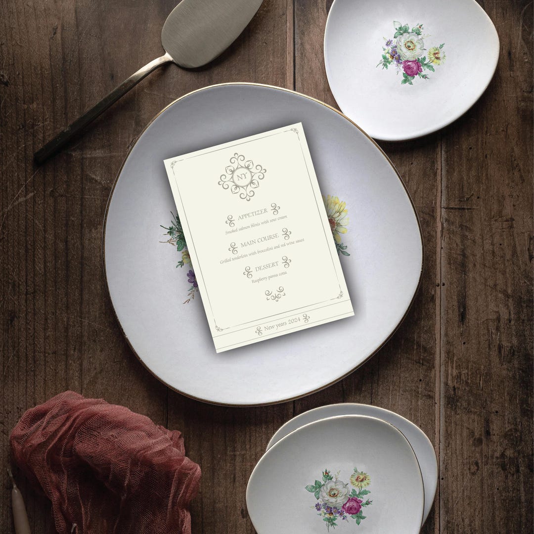 Menu Template - Classy & Sophisticated - Etsy