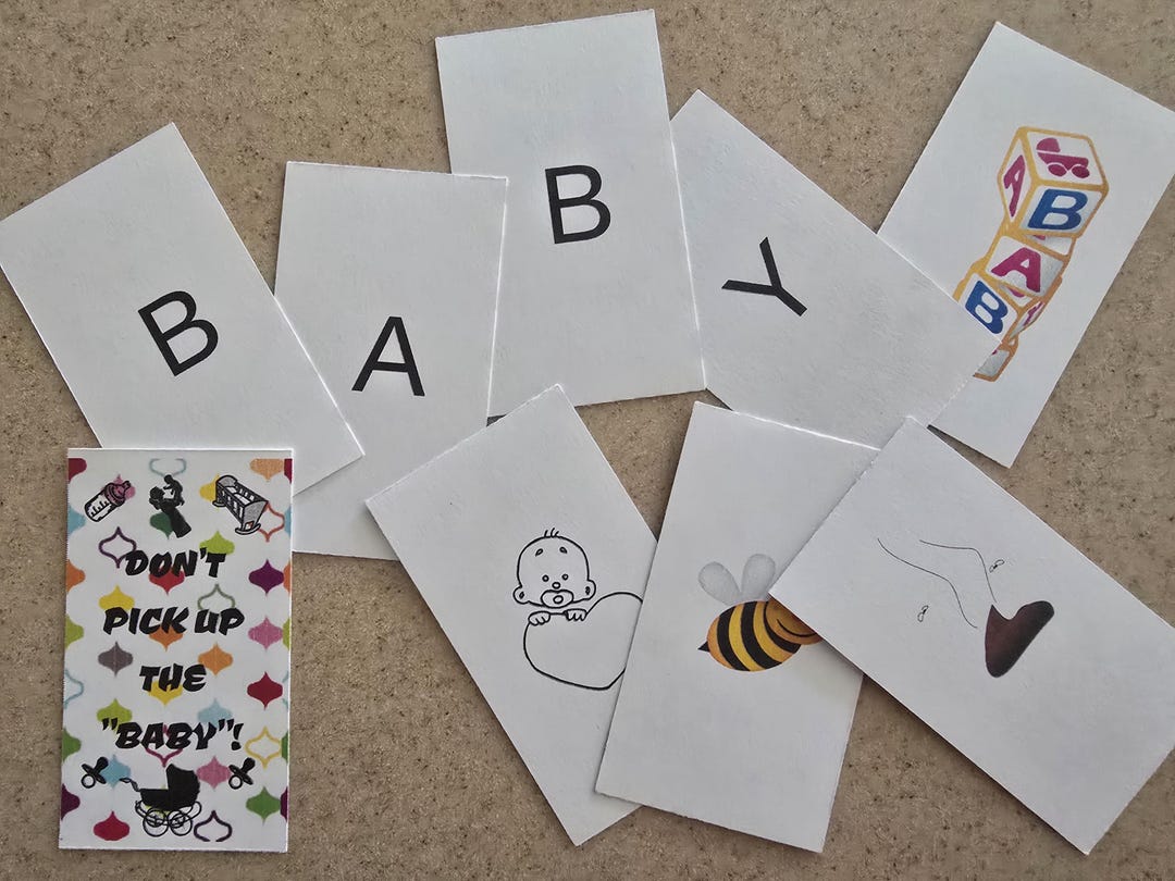 Don't Pick up the Baby! Baby Shower Game Cards - Six (6) Cards in Pack ...