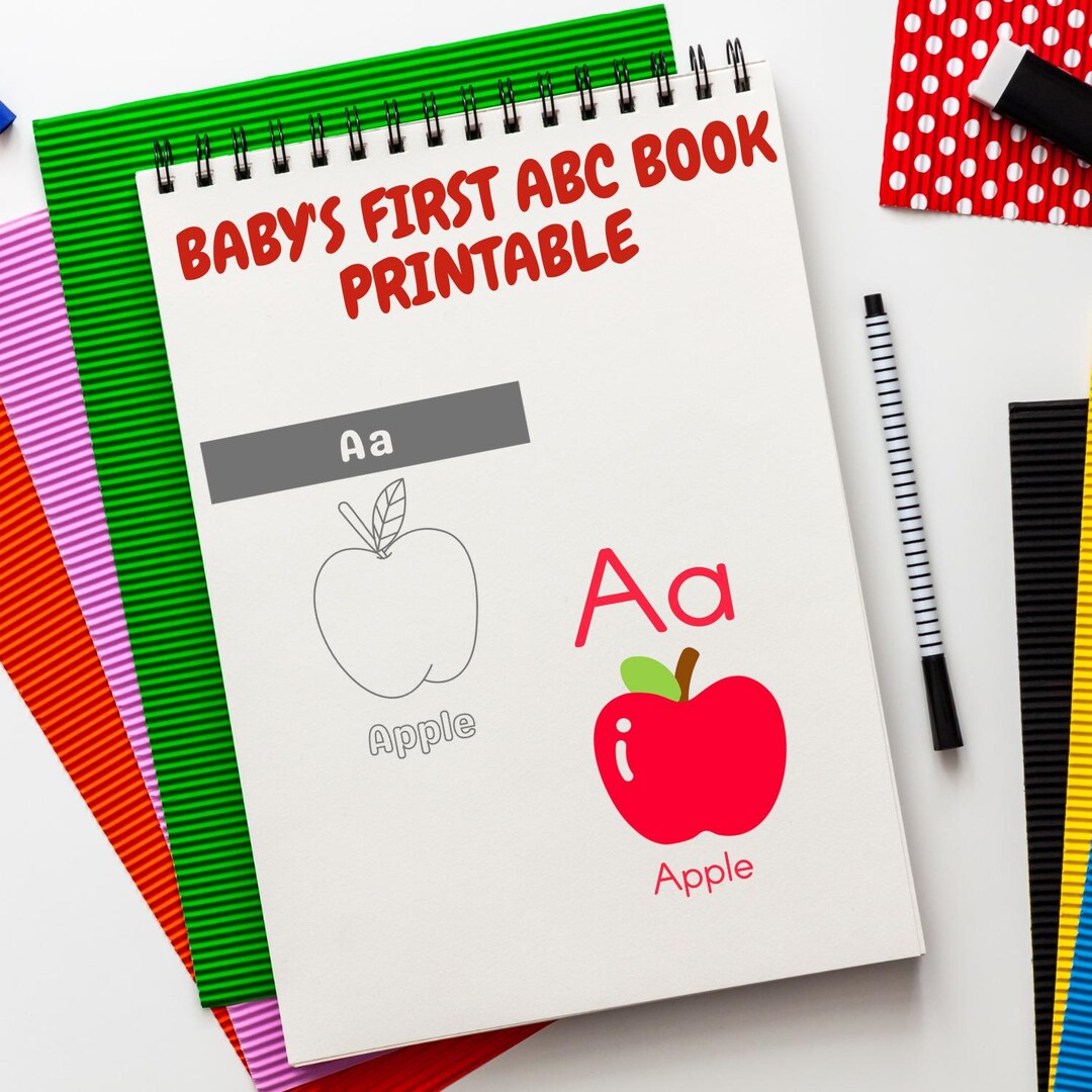 Baby's First ABC Book | Printable Alphabet Learning Book for Kids - Etsy
