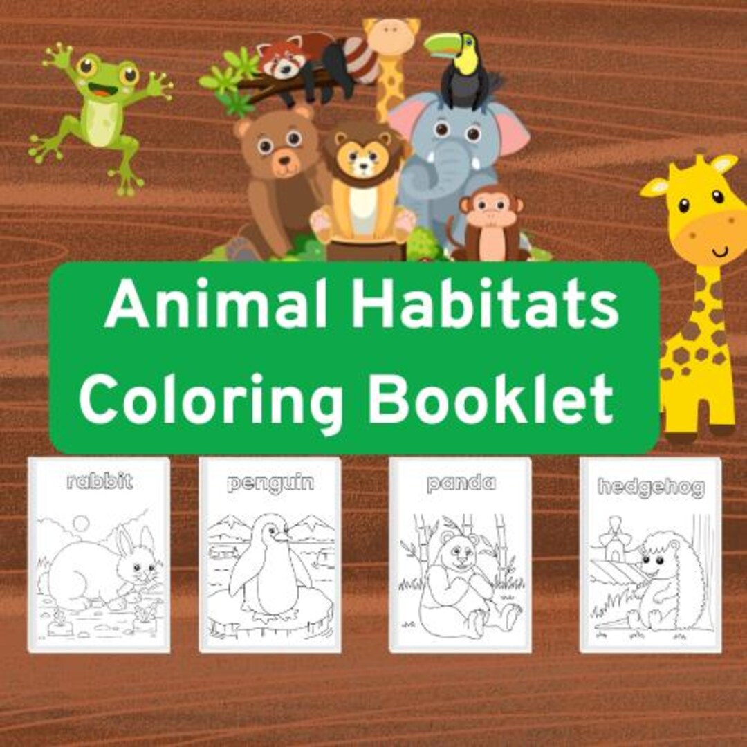 Animal Habitat Colouring Pages | Fun & Educational Printable for Kids ...