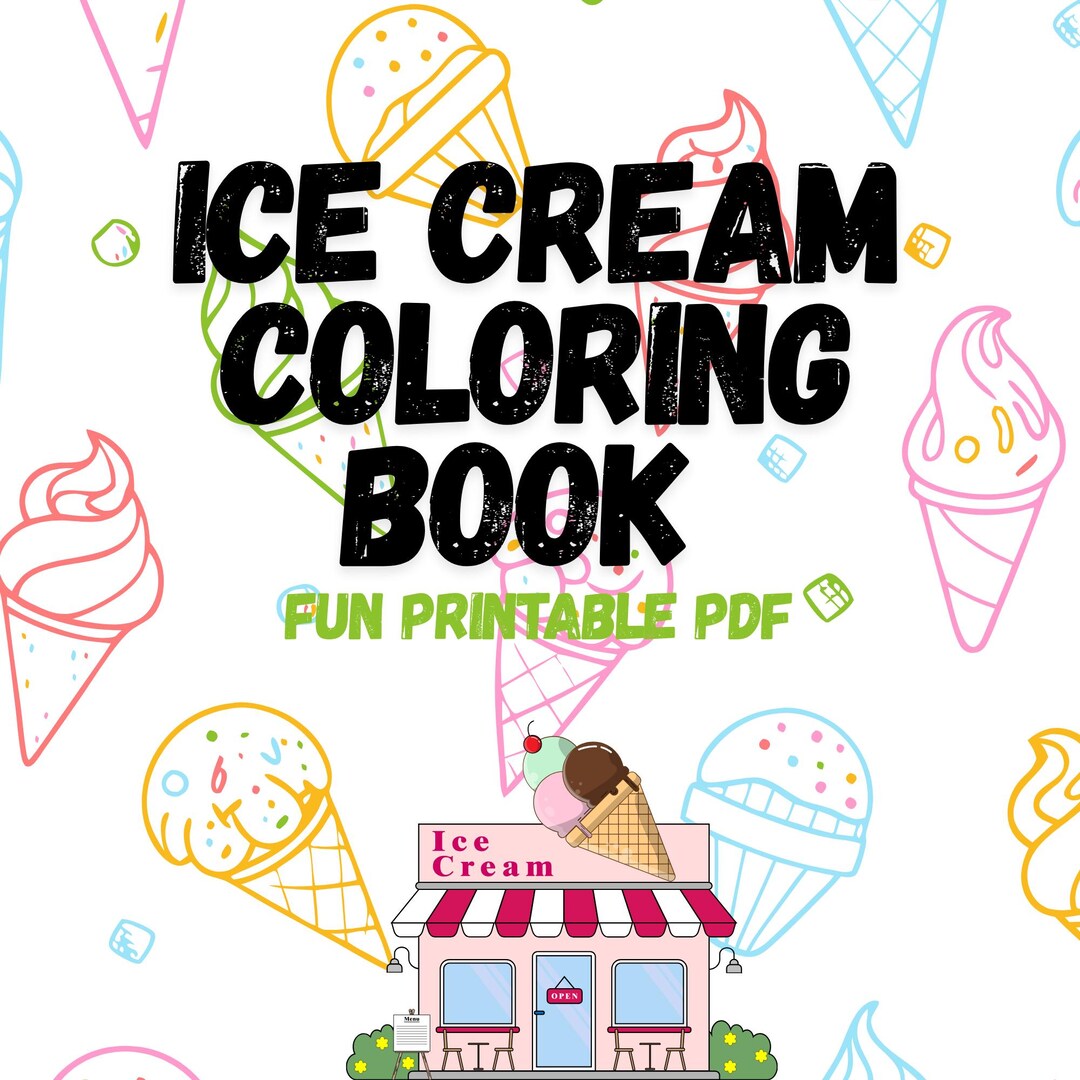 Ice Cream Colouring Book | Fun & Sweet Printable - Etsy