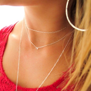White Topaz Pendant / White Topaz Necklace Everyday Simple Topaz ...